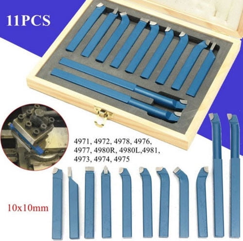 11pcs 10mm Metal Lathe Tools Knife Set Bits For Mini Lathe Cutting Tool Turning