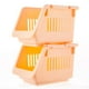 Pen + Gear Stackable Polypropylene, Plastic Storage Bins, Peach, 2 ...