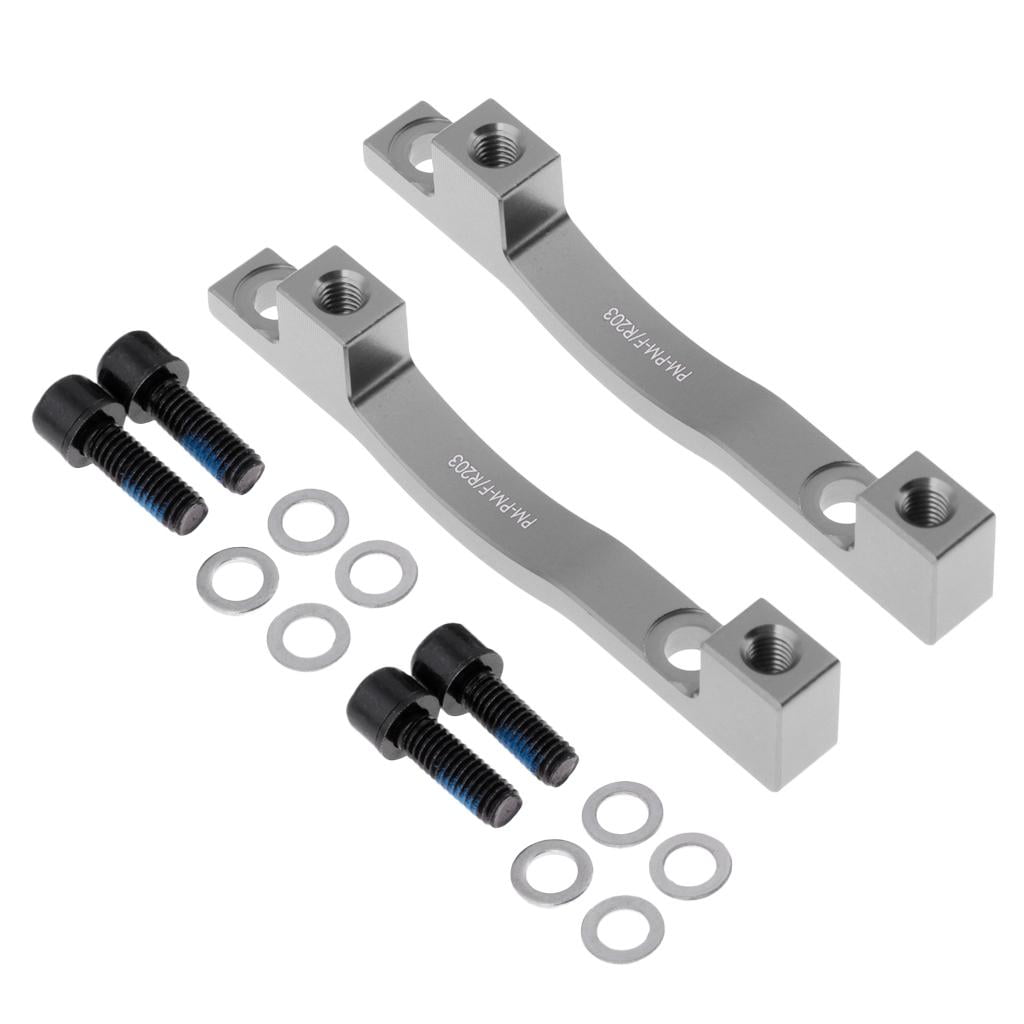 2 Pieces 203mm Mountain Road Bike Front & Rear Disc Brake Mount Adaptor ...