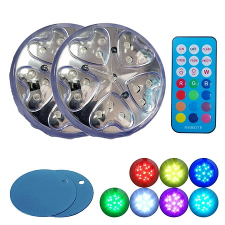Dimmable Submersible Pool Light with IR Remote Control RGBW LEDs Pond ...
