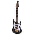 Black Mini Electric Guitar Model Ornament with Stand and Storage Box ...