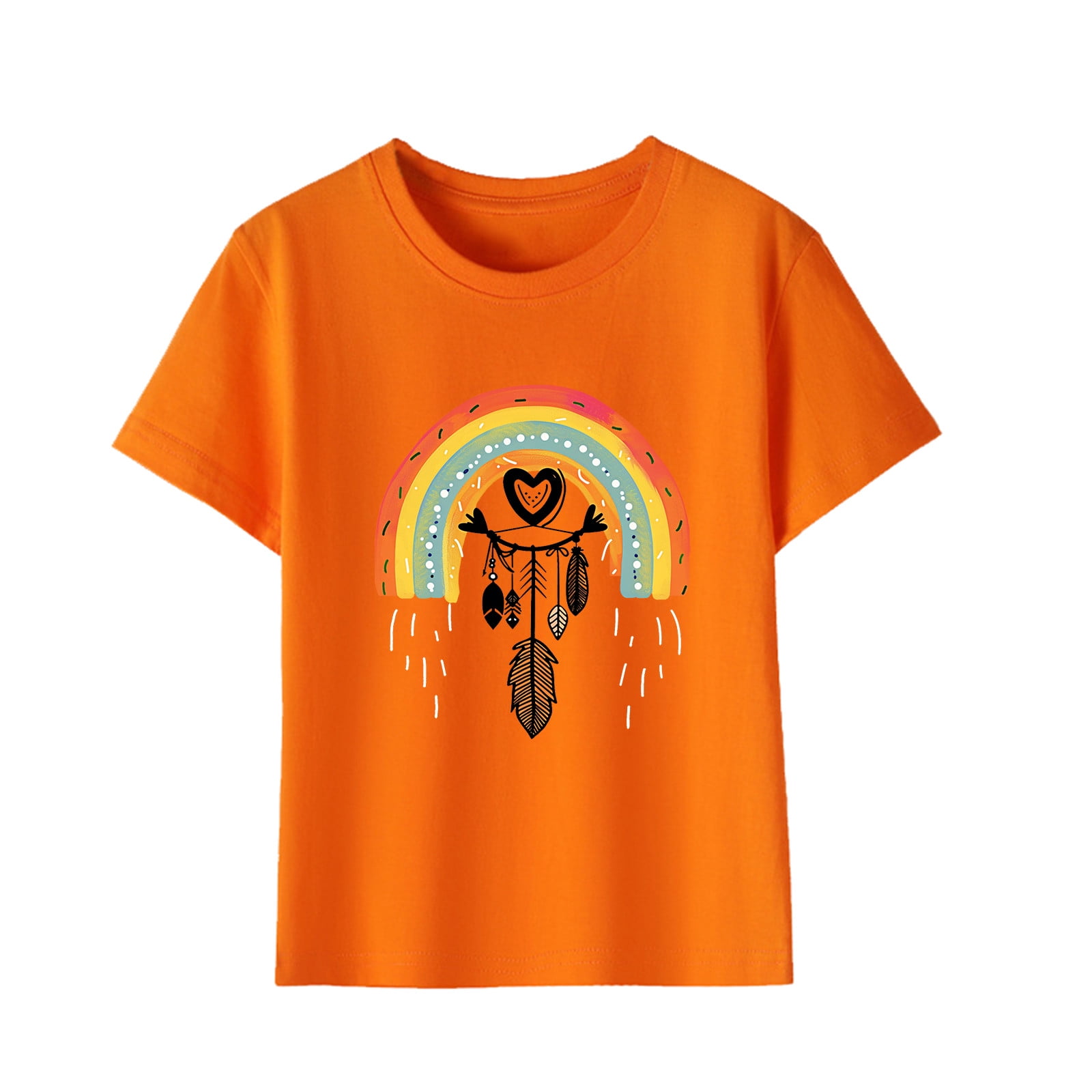 Click here for Dadaria T Shirt Kids Orange Shirt Tops Short Sleev... prices
