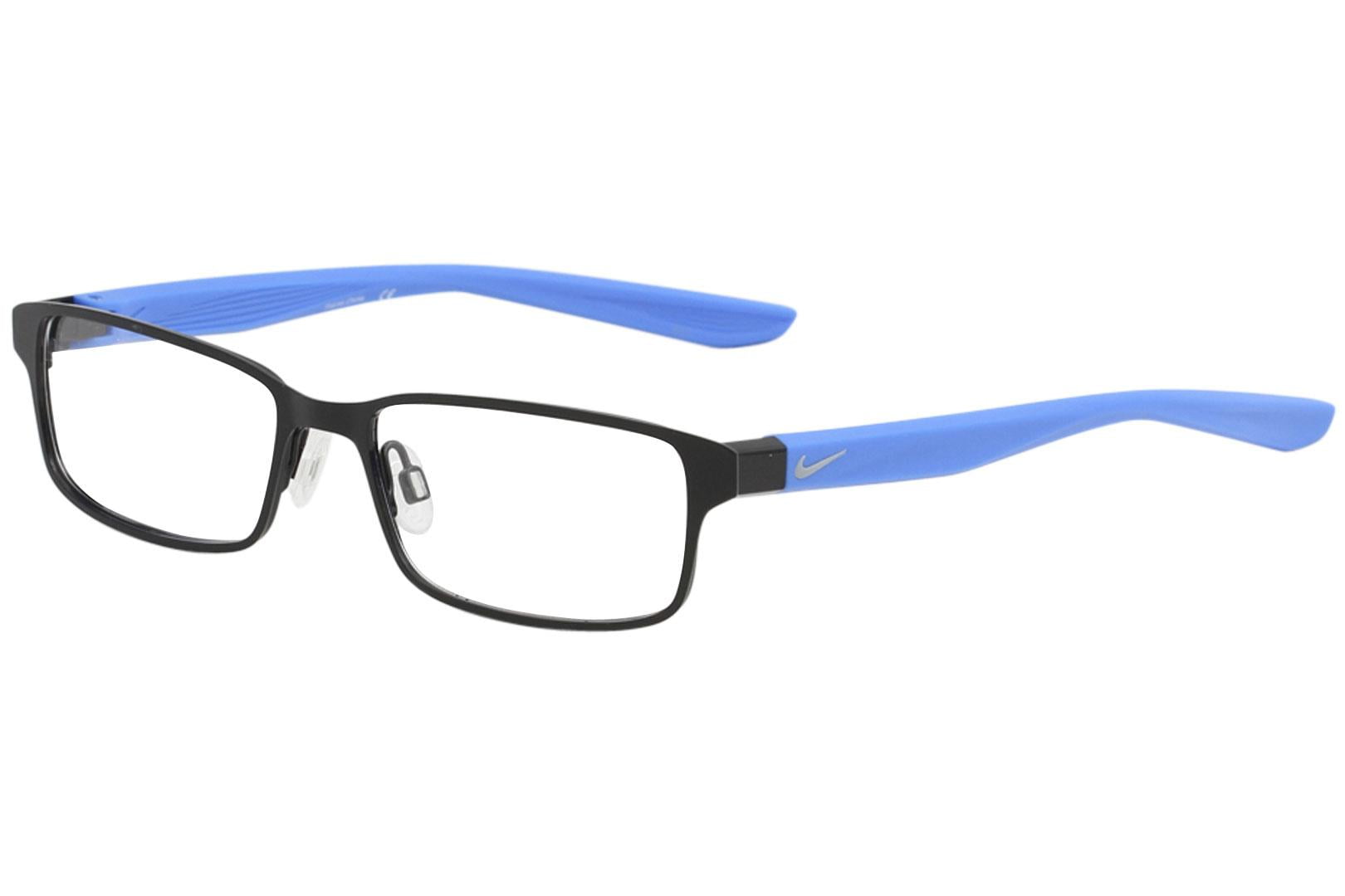Nike Eyeglasses 5576 002 Matte Black/Racer Blue Full Rim Optical Frame ...