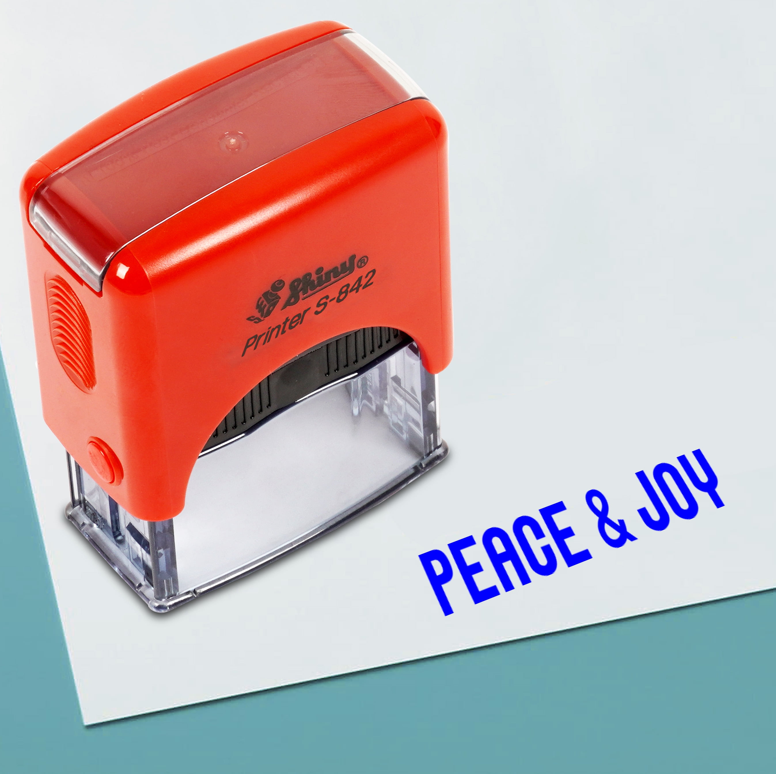 Printtoo Peace & Joy Self Inking Rubber Stamp Pre,Inked Office Stamp ...