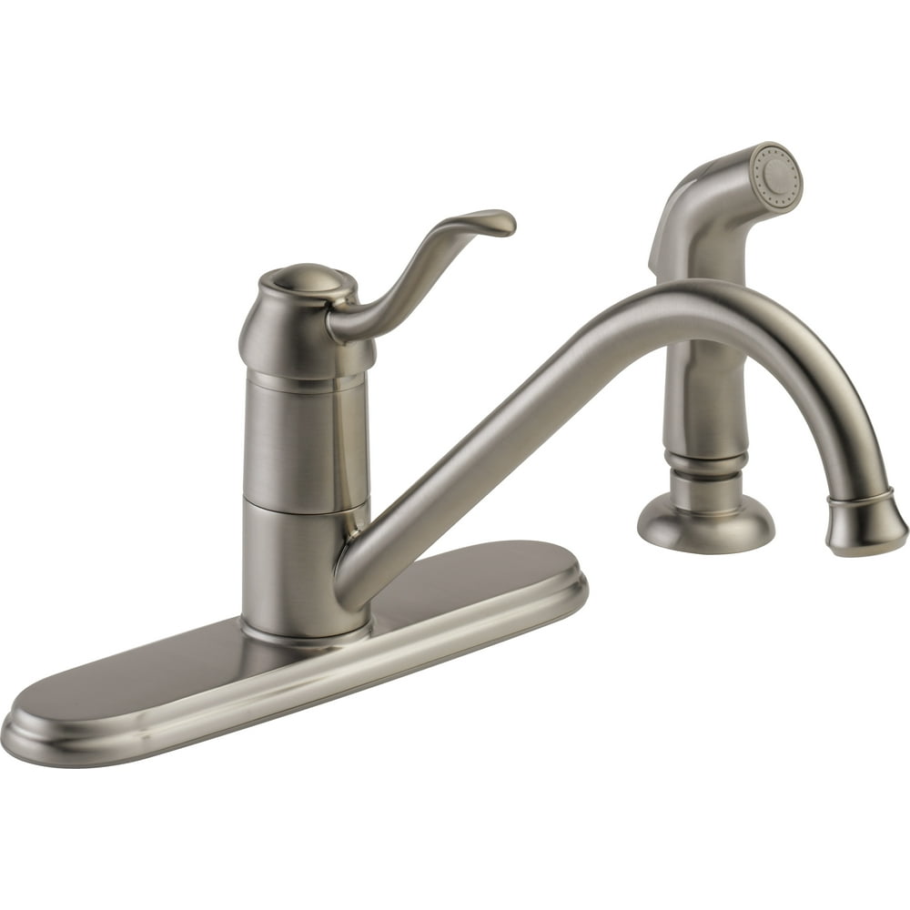 Peerless Choice Single Handle Kitchen Faucet with Side Sprayer in ...