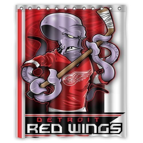 Click here for Touxihaa Detroit Red Wings Hockey Shower Curtain B... prices