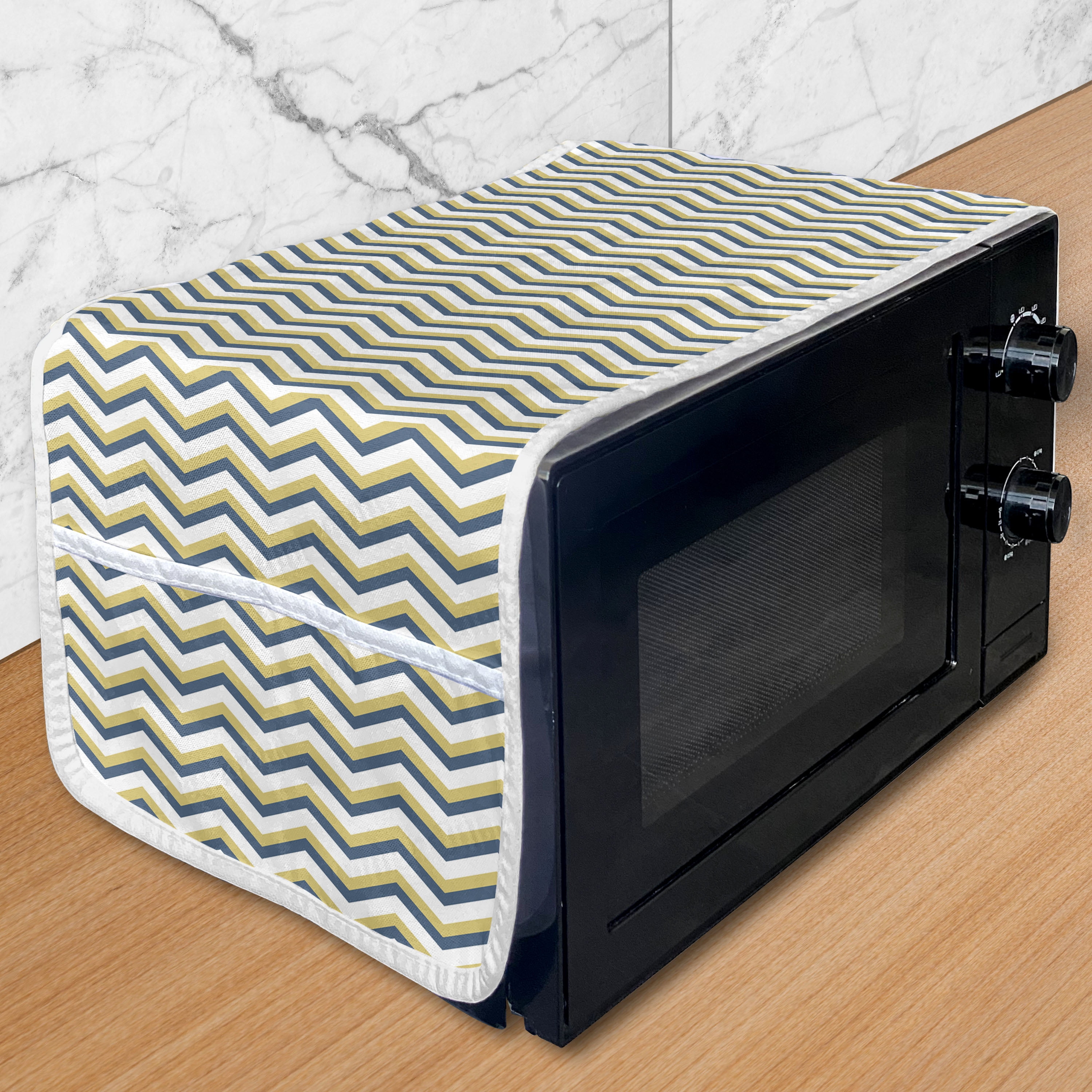 Chevron Microwave Oven Cover, Vertical Zigzags Demonstration Repeating ...