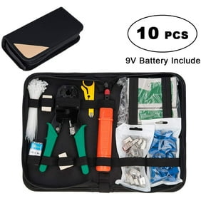 CableVantage Cable Tester + Crimp Crimper + CAT5 Cable 100' RJ45 CAT5 ...