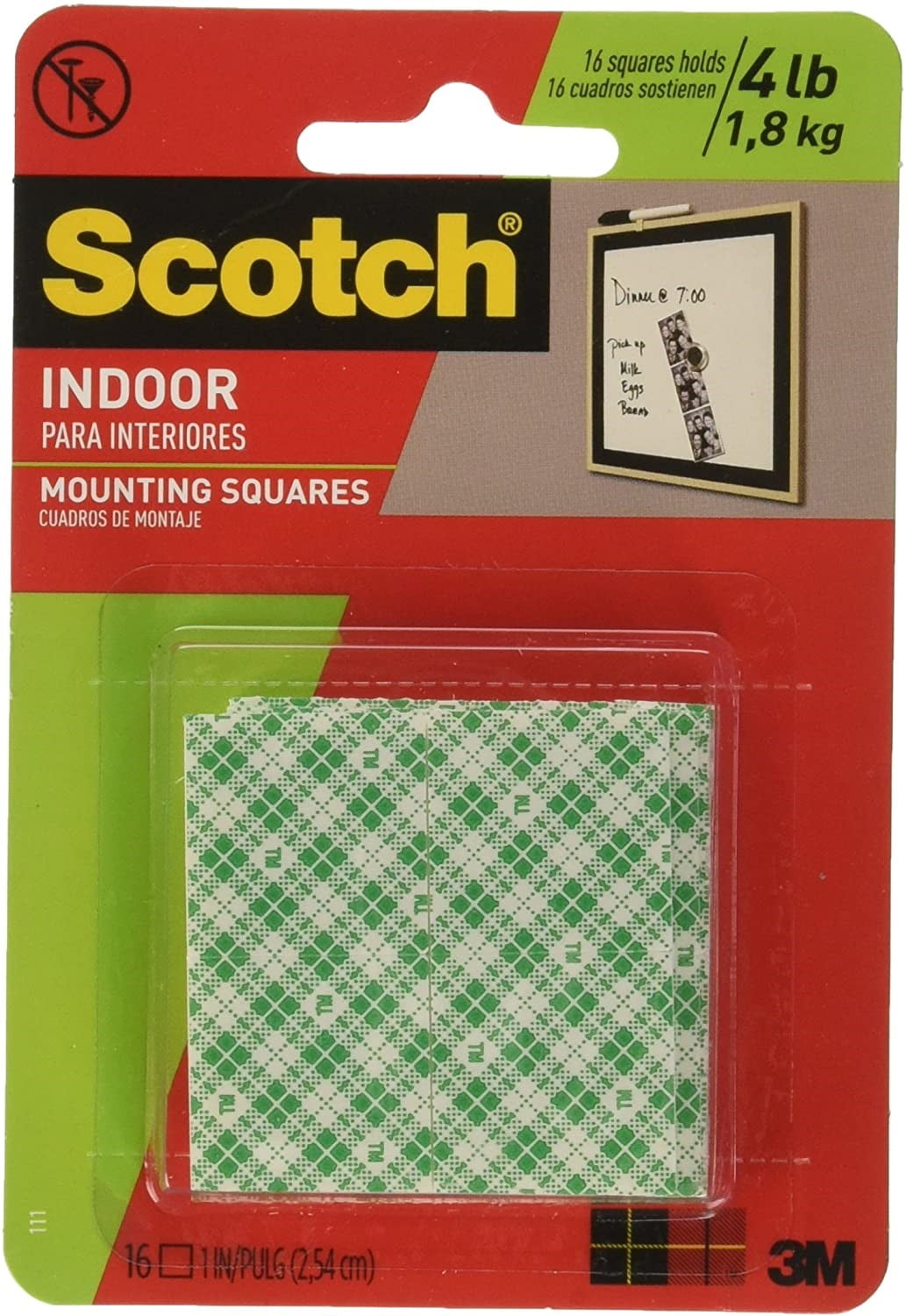 Scotch Mounting Squares 16 Ea - Walmart.com