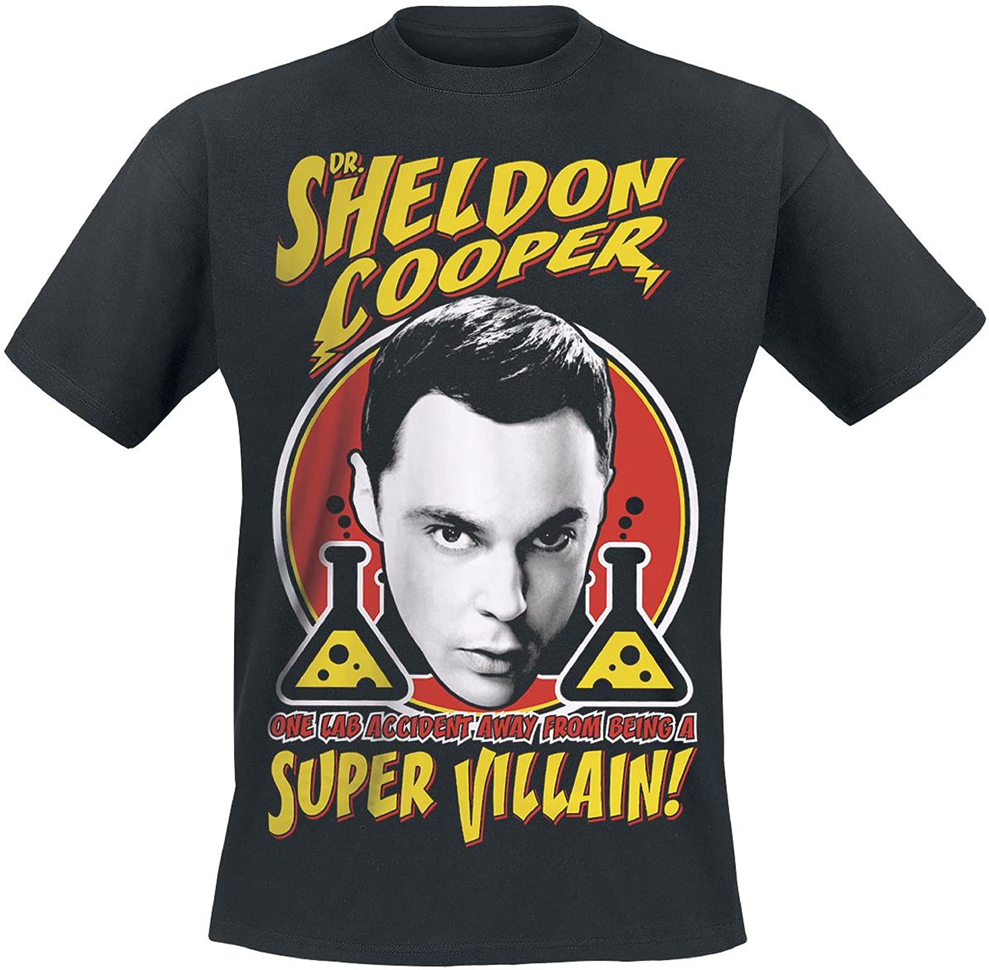 The Big Bang Theory Sheldon Supper Villain Authentic T-Shirt | Walmart ...