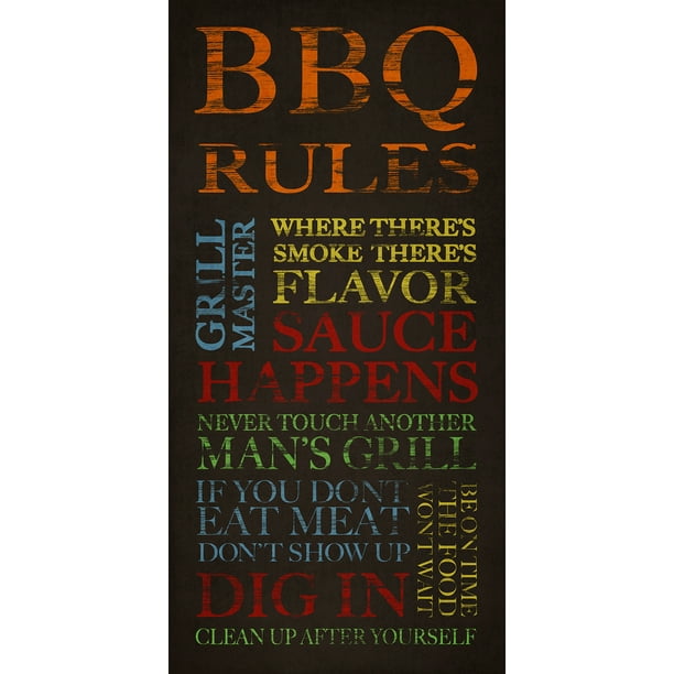BBQ Rules III Wall Art - Walmart.com - Walmart.com