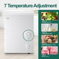 WANAI 3.5 Cu.Ft Chest Freezer,Energy-Saving Small Deep Freezer for ...