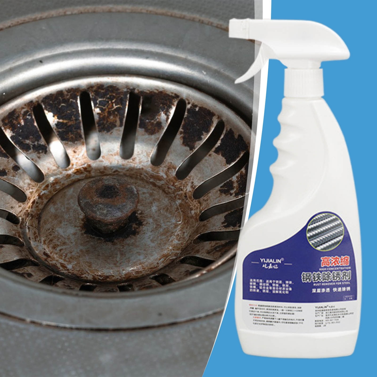 Rust Remover,2025 New Bathroom Cleaner,Spray Rust Stain Remover ...