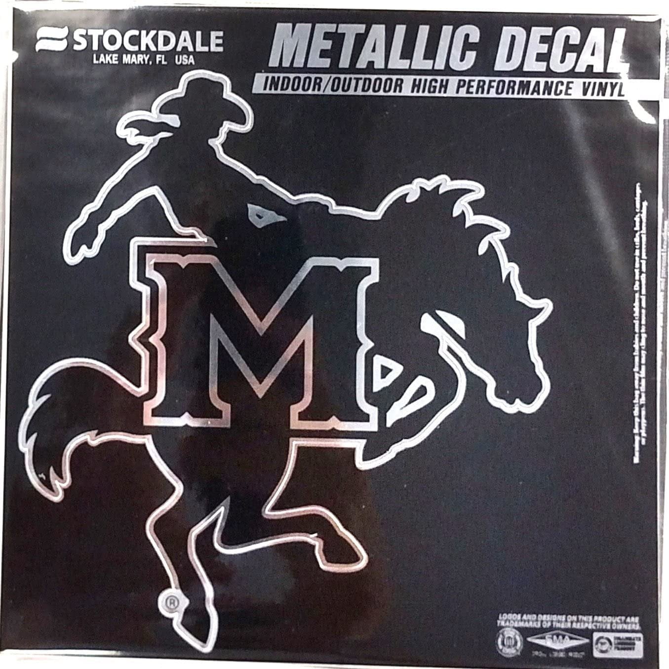 Mcneese State University Cowboys 6 Inch Decal Sticker, Metallic Chrome ...