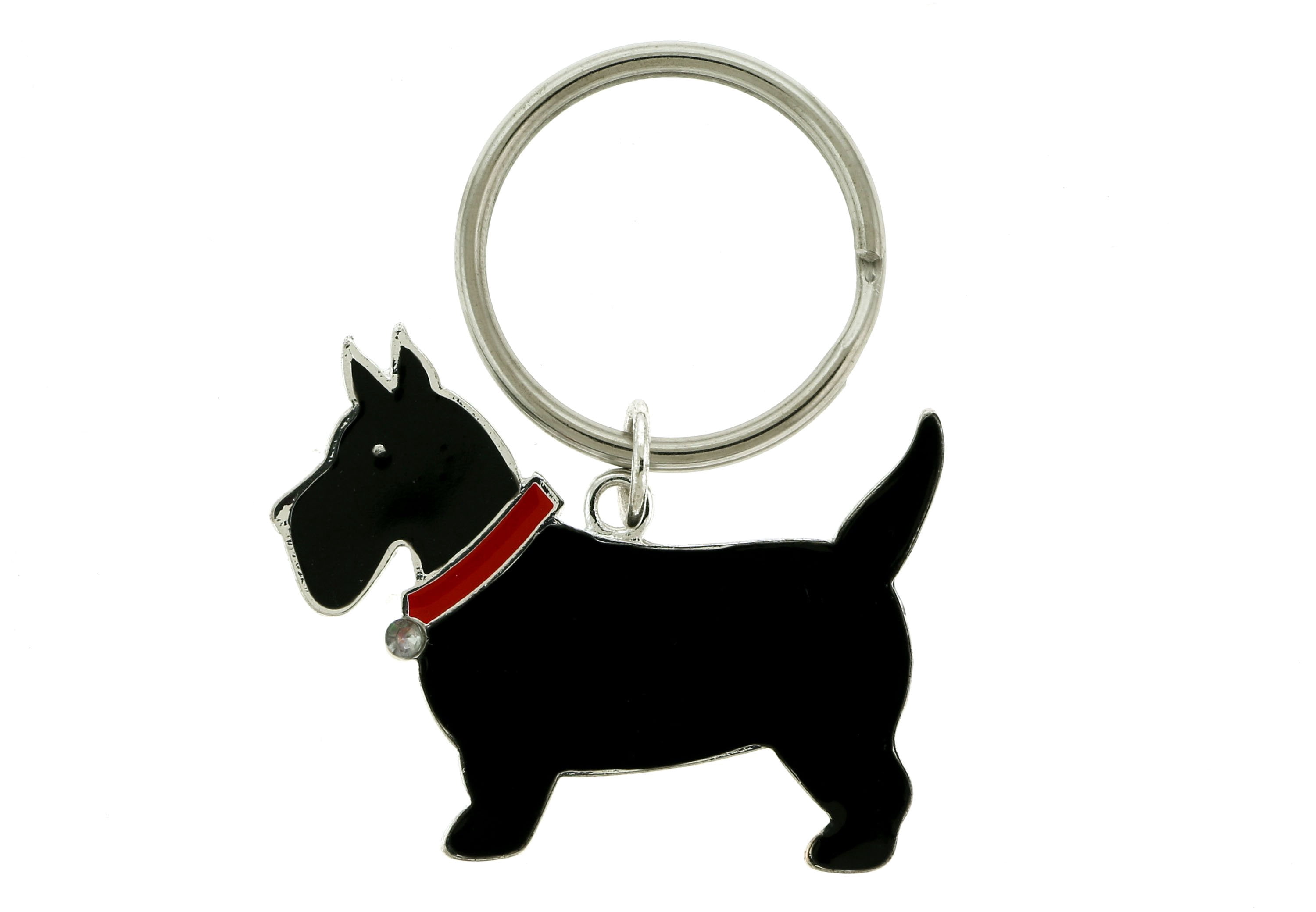 Black Enameled Dog Shaped Key Chain KEKC4876 - Walmart.com