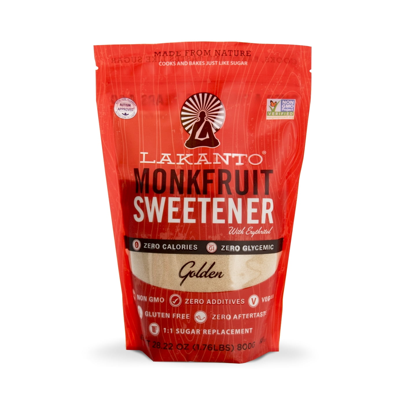 Lakanto Golden Monkfruit Sweetener, 28.22 OZ (800G) - Walmart.com