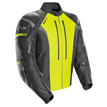 Joe Rocket 'Survivor' Mens Black/Hi-Visibility Yellow Textile Riding ...