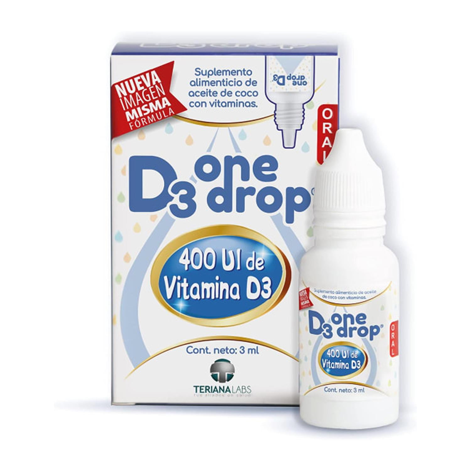 Suplemento Alimenticio One Drop Vitamina D3 3 ml multicolor 3 ml | Bodega Aurrera en línea