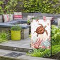 Brown Sea Turtles Garden Flag 28x40 Inch Summer Ocean Marine Life Red ...