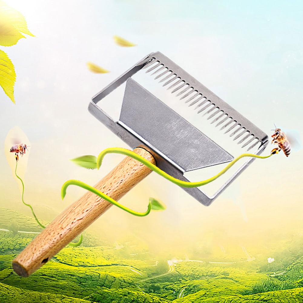 SPRING PARK Honey Uncapping Fork, Food Degree Stainless Steel Bee Hive ...