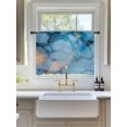 Blue Marble Texture Sheer Curtains 45 Inch Long 1 Panel Abstract ...