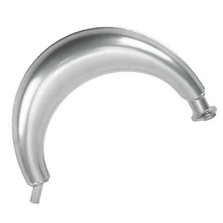 Exhaust Muffler Pipe, Steel Alloy OD 10mm 40mm Hole Distance Silver ...