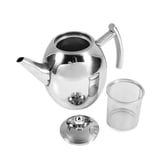 1L Stainless Steel Teapot Coffee+Tea Pot Water Kettle with Filter Large ...