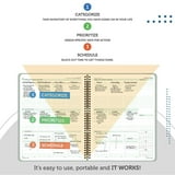 Planner Pad Spiral Bound 3-Tier Funnel Down 12 Month Organizer, July ...