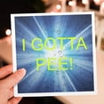 3drose, I Gotta Pee, Yellow Lettering with Water Burst Background, 6 ...