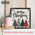 2D Flat, 1pc 8 inch Rustic Farmhouse Merry Christmas Sign with Black ...