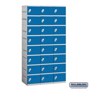 Remcon 15501560001027 15 x 18 x 73 in. Single Tier Plastic Lockers with ...