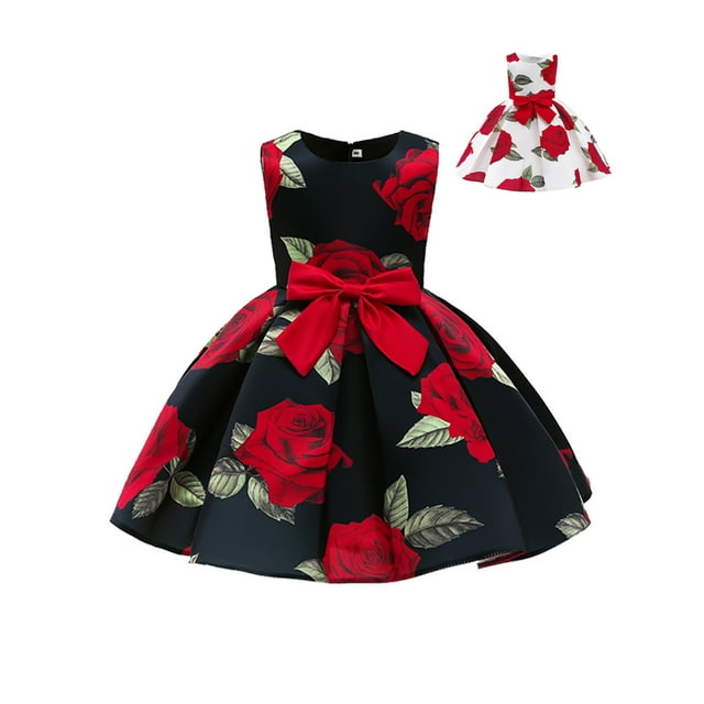 URMAGIC 2-10T Girls Sleeveless Flower Vintage Lace Bridesmaid Dress ...