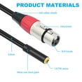 Dual XLR to 1/8 Female Adapter,Balanced Mini Jack(3.5mm) Female to ...