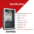 SteakAger PRO 40 Starter Pack Steak Dry-Aging Refrigerator, Sleek Refrigerator to Make Dry-Aged ...
