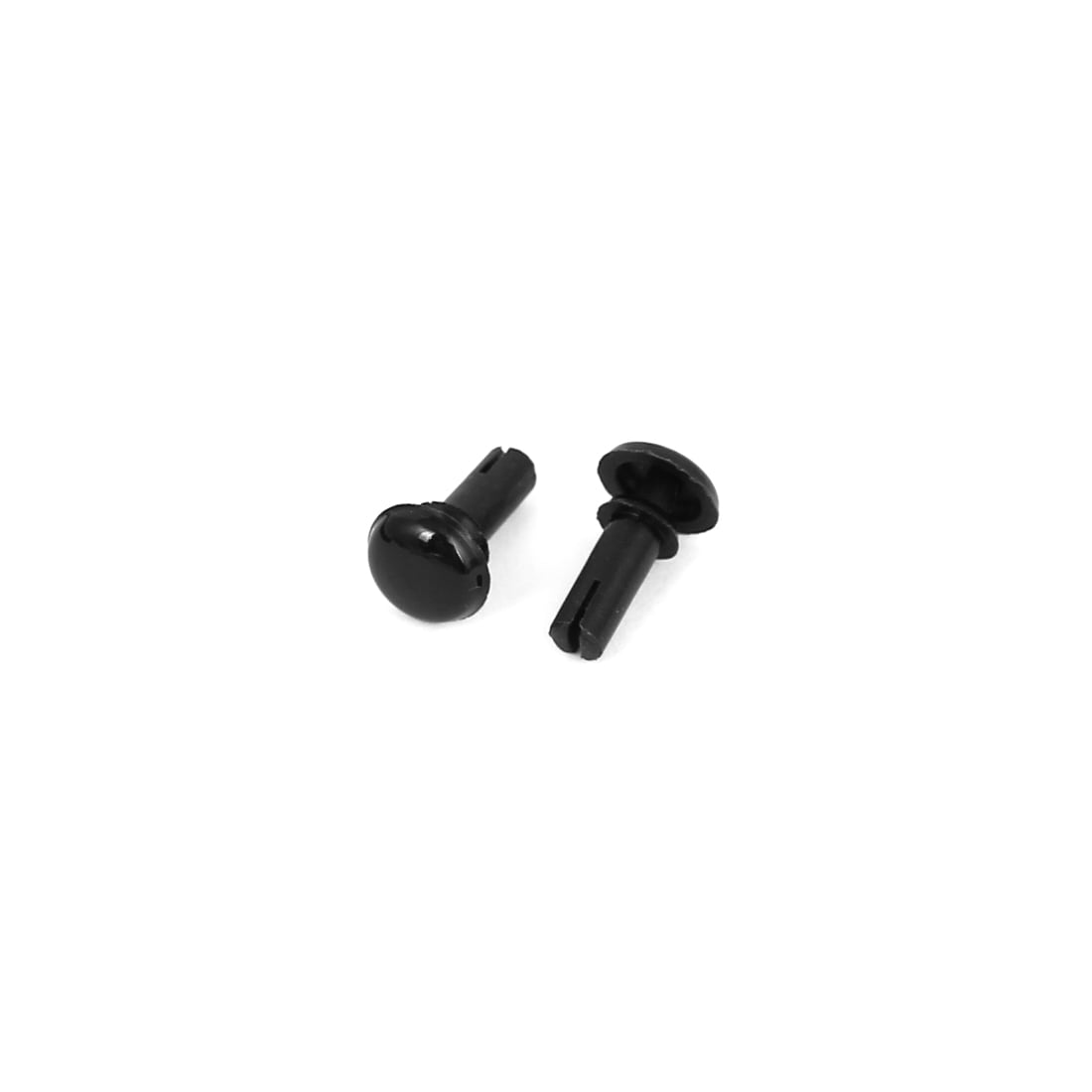 100Pcs Nylon Push Clips Rivet Fastener Black for 5-6mm Thickness Panel ...
