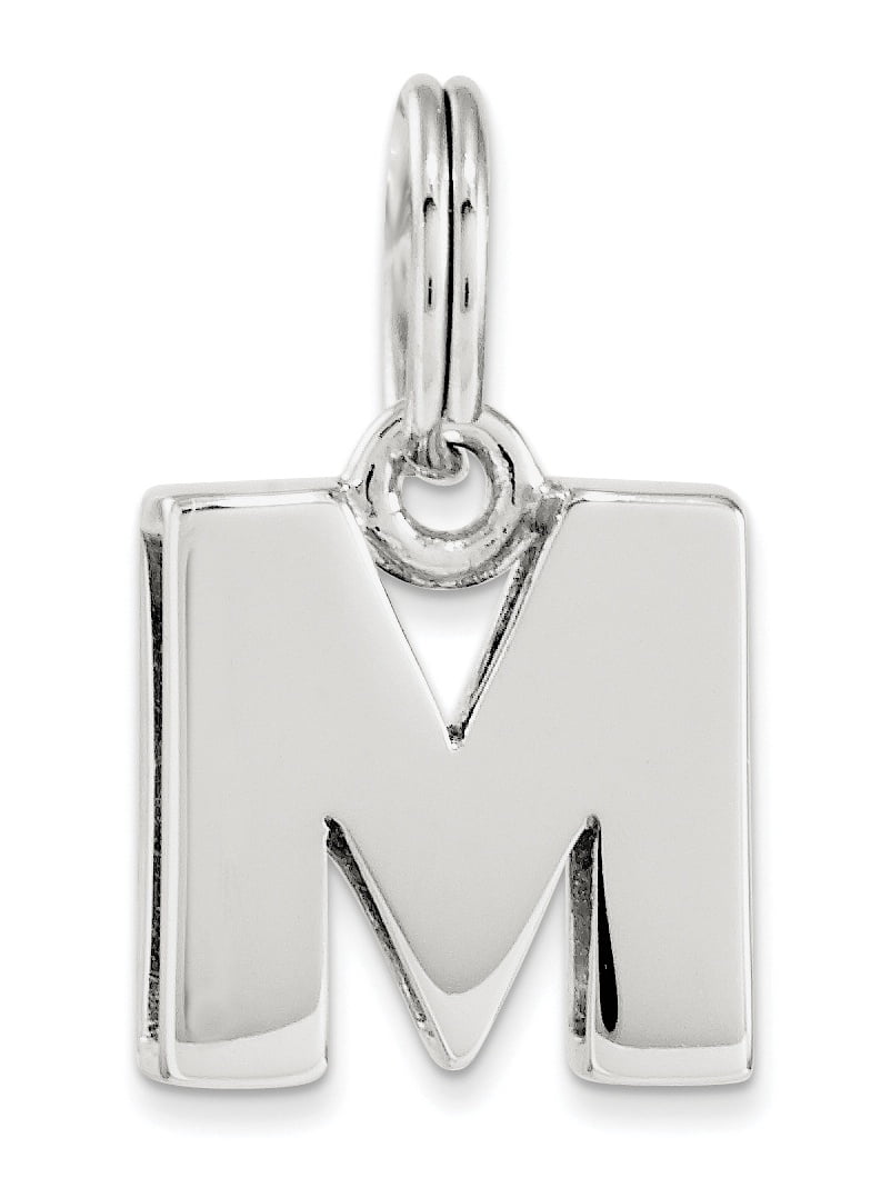Sterling Silver Letter M Initial Charm Made In Thailand qc8460m ...