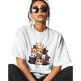 Cartoon Cat T Shirts for Women Short Sleeve Cotton Crewneck T-Shirt ...