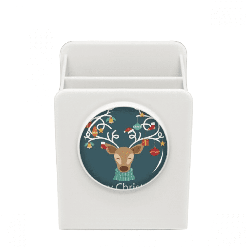 mas Elk Crutch Bell Festival Pattern Desk Pencil Holder Cup Pen ...