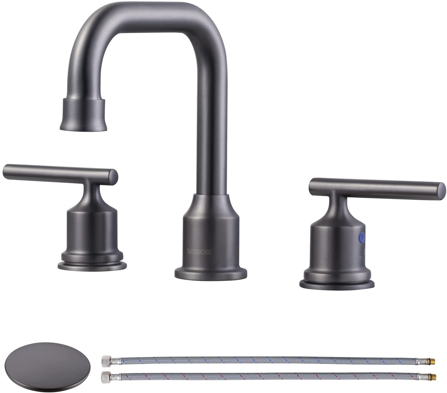 Widespread Bathroom Faucet Brass Bathroom Sink Faucet Dark Grey Vanity