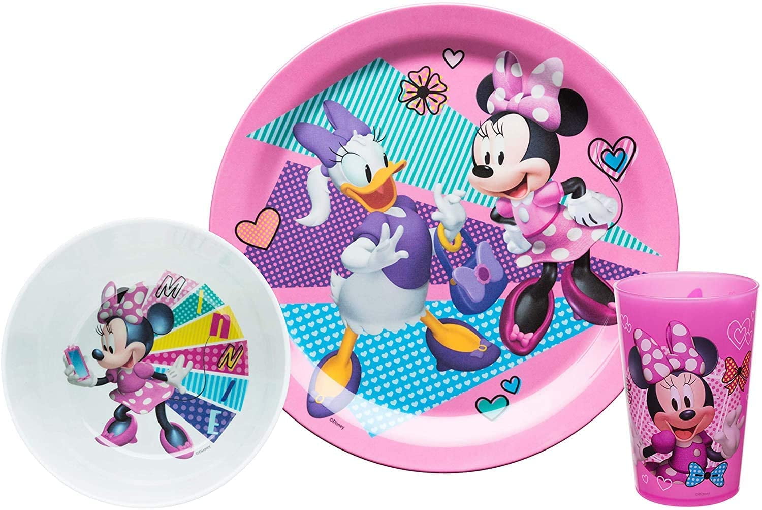 HTOOQ Disney Kids Dinnerware Set Includes Plate, Bowl, and Tumbler ...