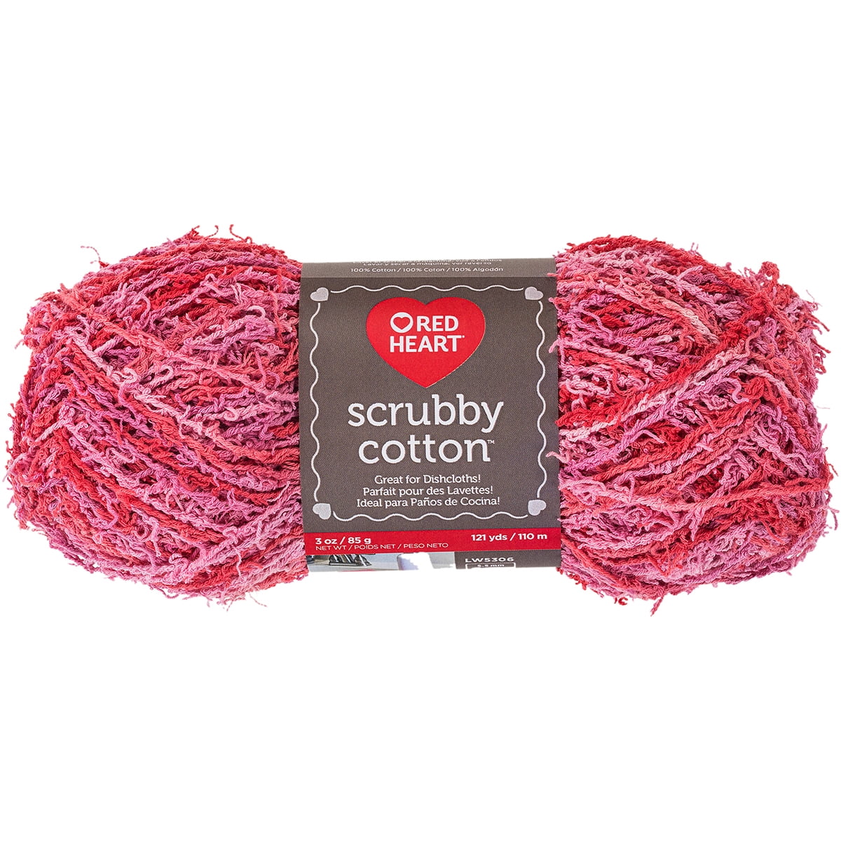 Red Heart Scrubby Cotton Yarn-Blushing Print - Walmart.com