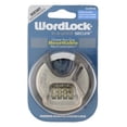 WordLock PL-074-SN 4-Dial Discus Letter Combination Padlock with Reset ...