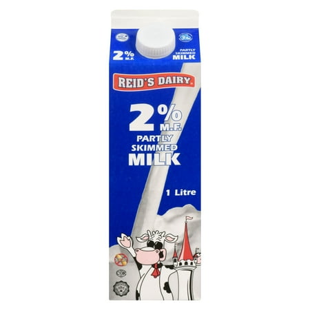 Reid's Dairy - 2% Partly Skimmed Milk, 1 L - Walmart.ca