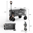 Litheli Electric Utility Wagon, 90L Gray Portable Folding Cart with ...