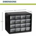 16-Drawer Plastic Storage Cabinet | 10-1/2 x 6-1/2 x 8-1/2 Inch | Black ...