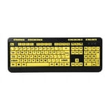 Adesso, Large Print Multimedia Desktop Keyboard, 4X Large Print ...