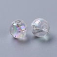 500g Eco-Friendly Transparent Acrylic Beads Round AB Color Clear AB 5mm ...