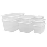 Sterilite 28 Quart Clear Plastic Storage Bin with Snap-On Lid for ...