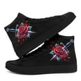 Coolcustomize Men's Gothic Rose & Dagger Print Lace-Up Ankle Boots ...