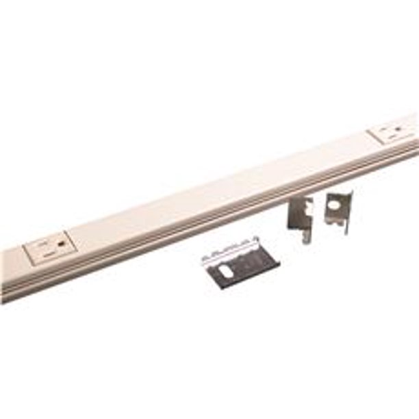 Plugmold Multi Outlet Strip 5 Single 15 Amp Outlets Steel Ivory ...